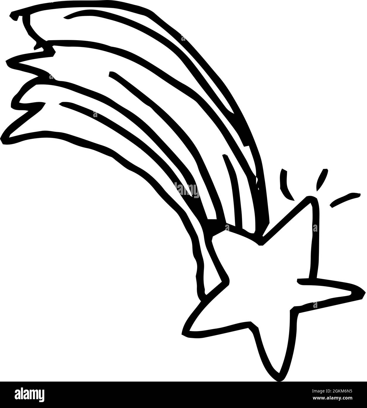 Shooting Star Drawing Black and White Stock Photos & Images - Alamy
