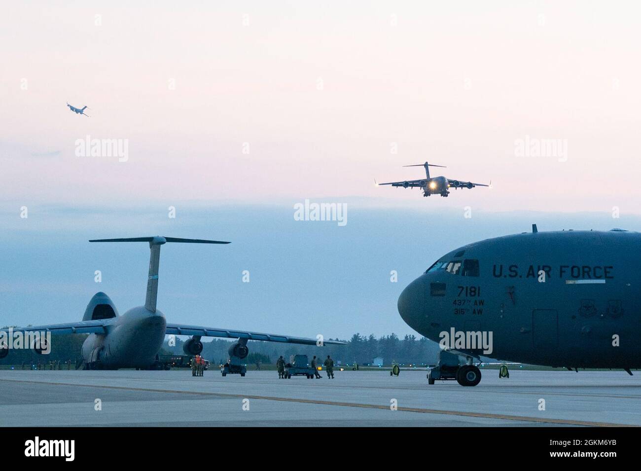 Aircraft participating in exercise Mobility Guardian 2021 practice ...