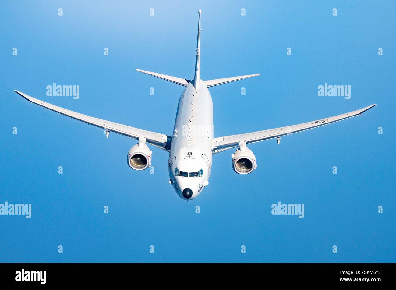 A U.S Navy P-8A Poseidon aircraft pilot assigned to Control Squadron 4 ...