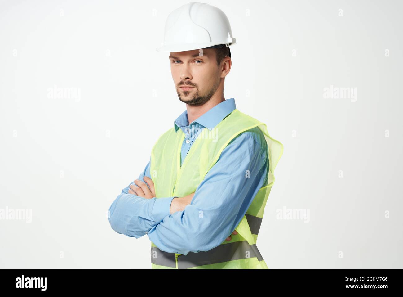 male builders Professional Job isolated background Stock Photo - Alamy