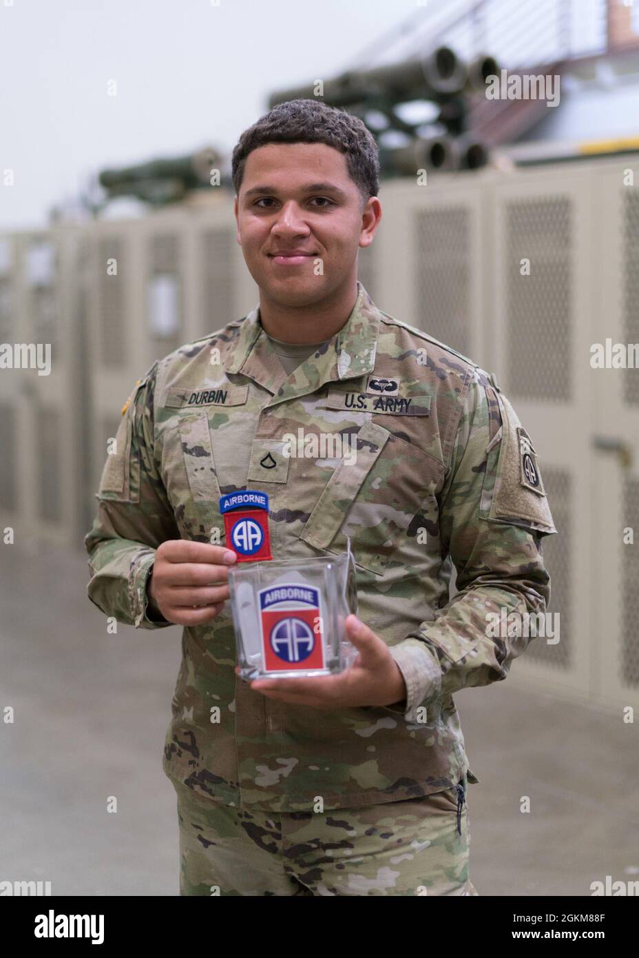 Pfc. Jashaun Durbin from D co 2-325 AIR, 2nd Brigade Combat Team, 82nd ...