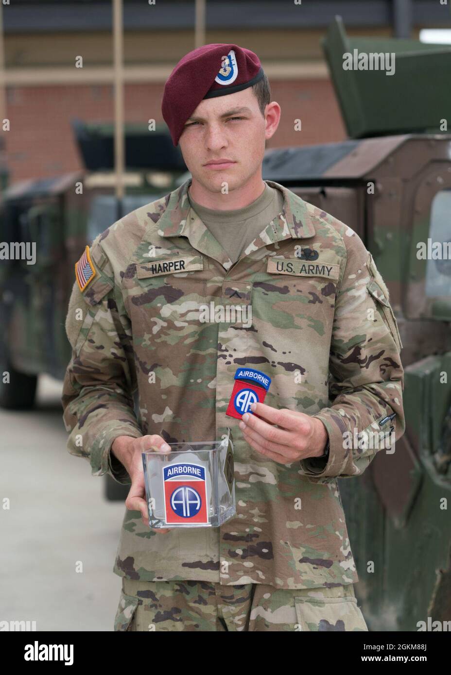Pvt. Dylan Harper from D co 2-325 AIR, 2nd Brigade Combat Team, 82nd ...
