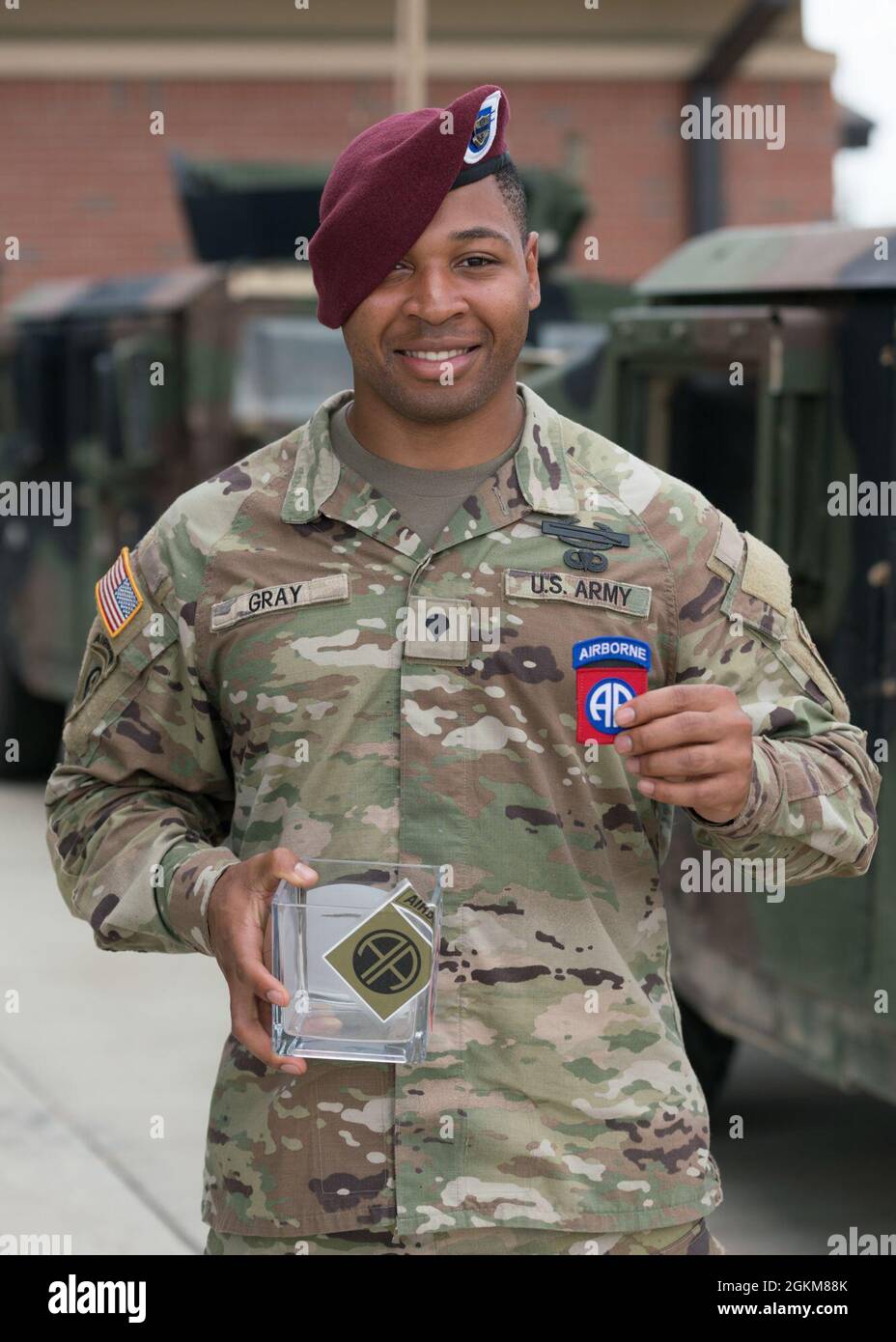Spc. O'Neil Gray from D co 2-325 AIR, 2nd Brigade Combat Team, 82nd ...