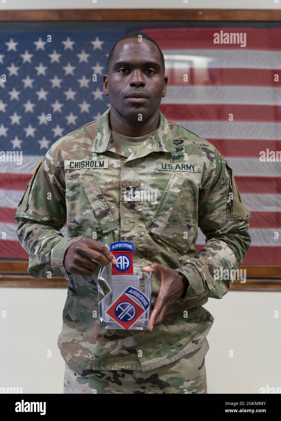 Capt. Darrius Chisholm from 82nd Sustainment Brigade, 82nd Airborne ...