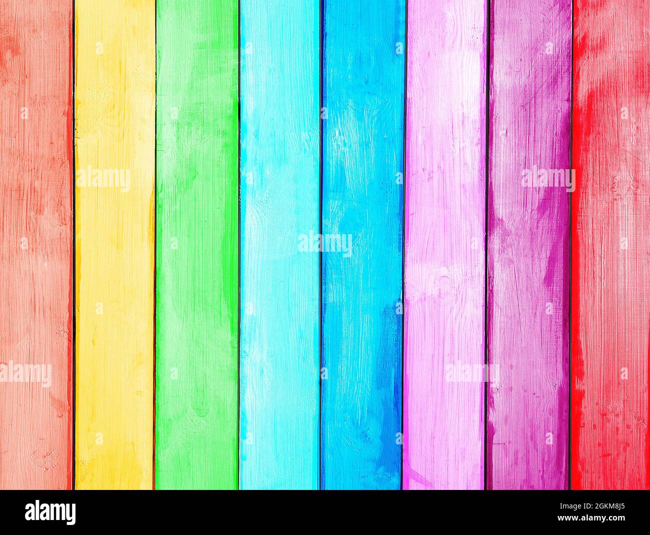 Colorful rainbow wooden wall background or texture Stock Photo - Alamy