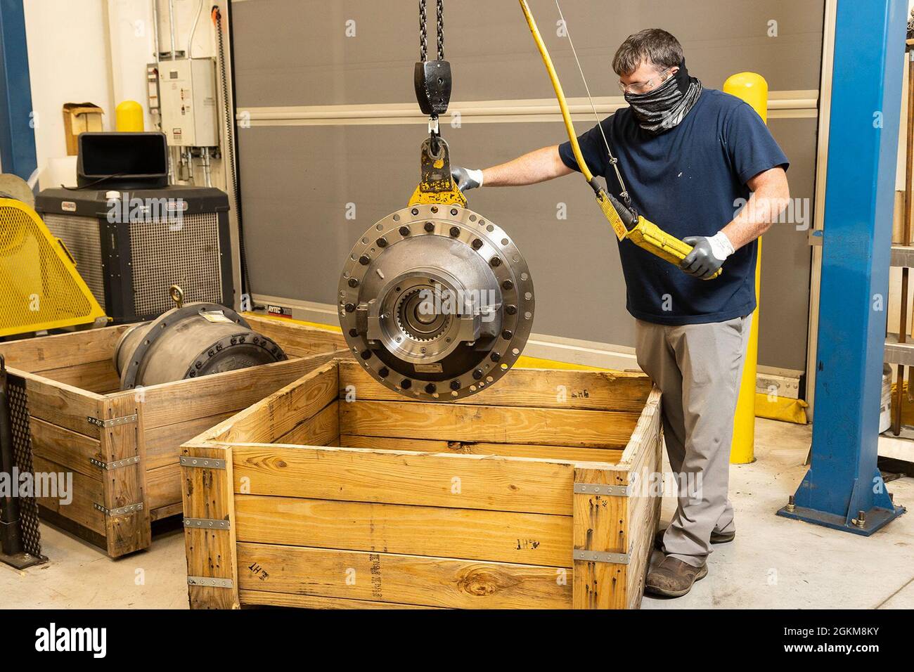 At Anniston Army Depot, a heavy mobile equipment mechanic, inspects an ...
