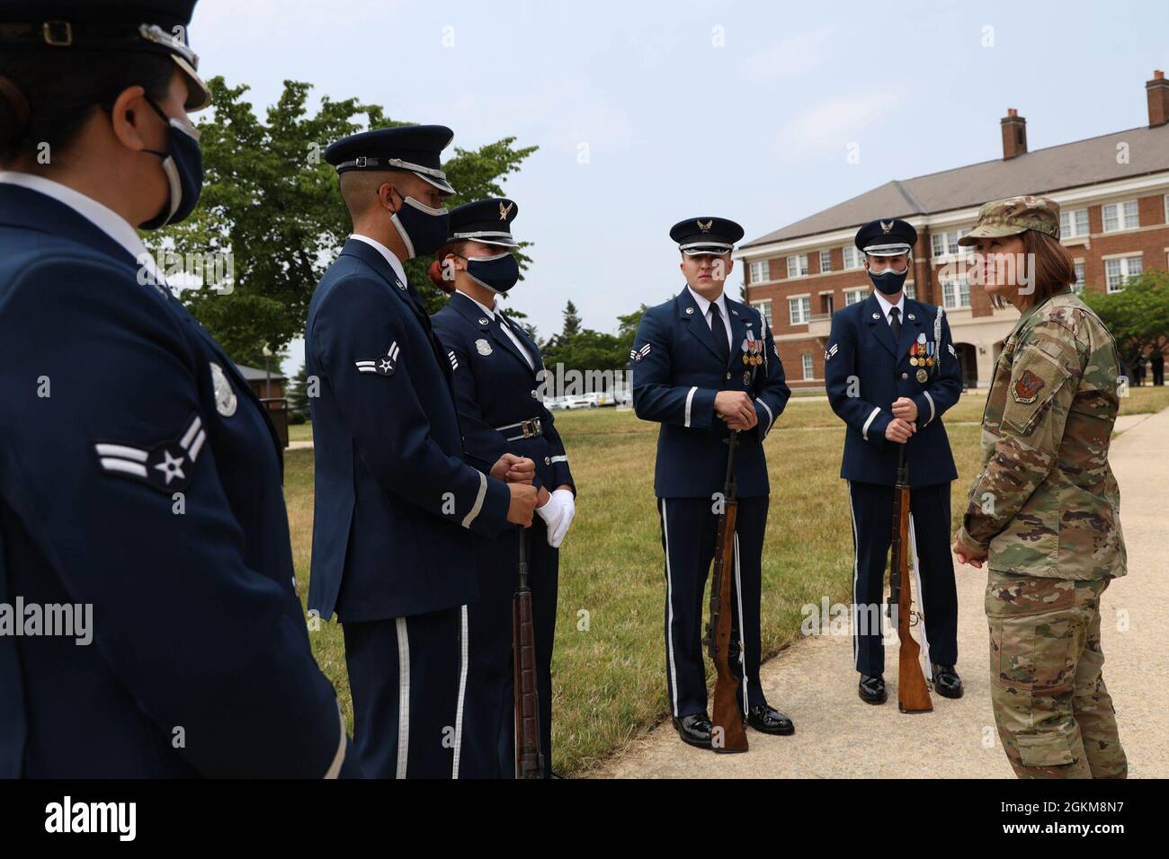 Chief Master Sergeant of the Air Force JoAnne S. Bass speaks with U.S ...