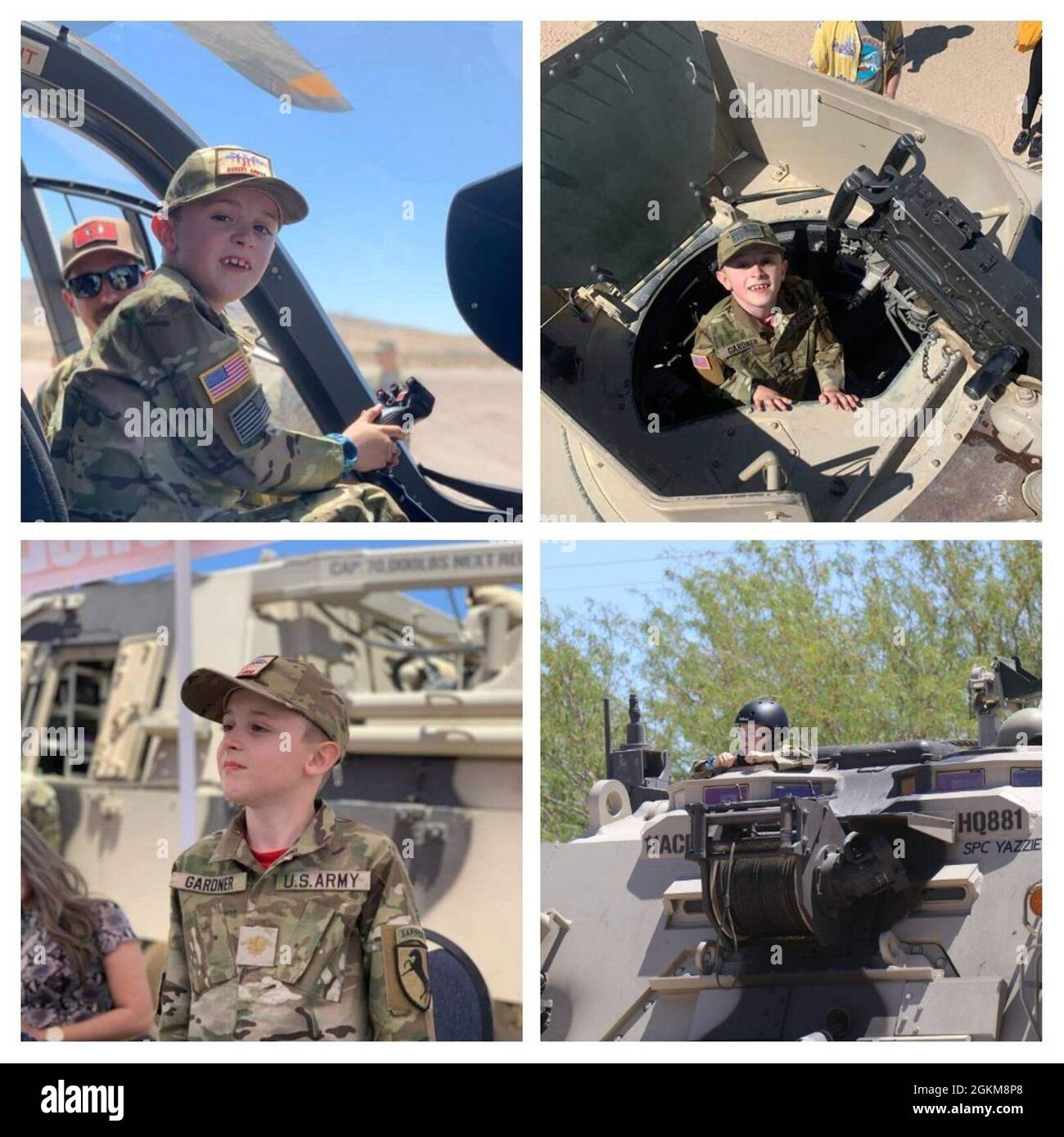 Eight-year-old Carson Gardner's Make a Wish day at the National ...