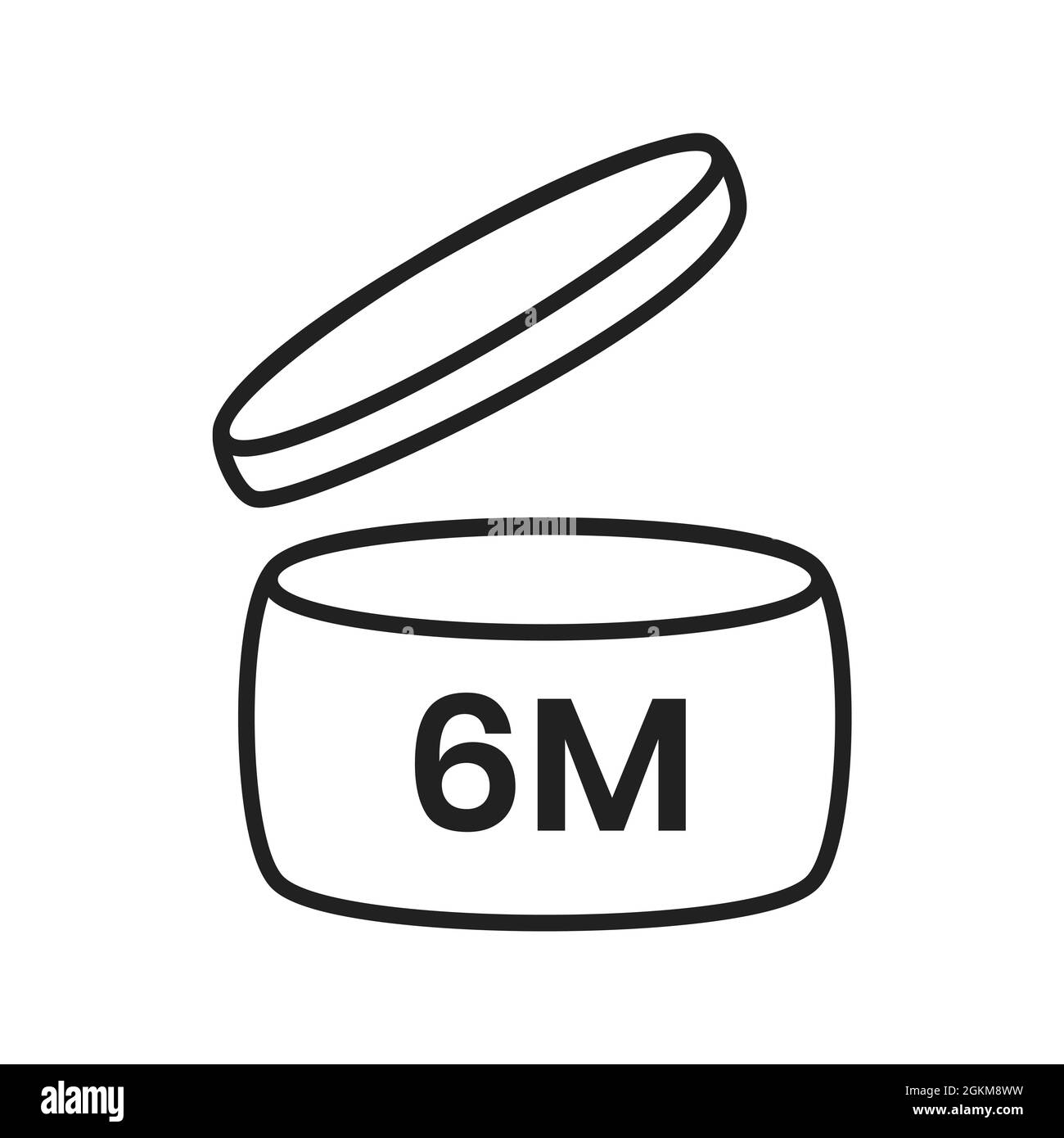 6m period after open pao icon sign flat style design vector ...