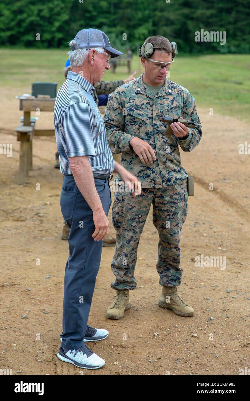 U.S. Marine Corps Maj. Timothy M. Hichak, commander of Headquarters ...