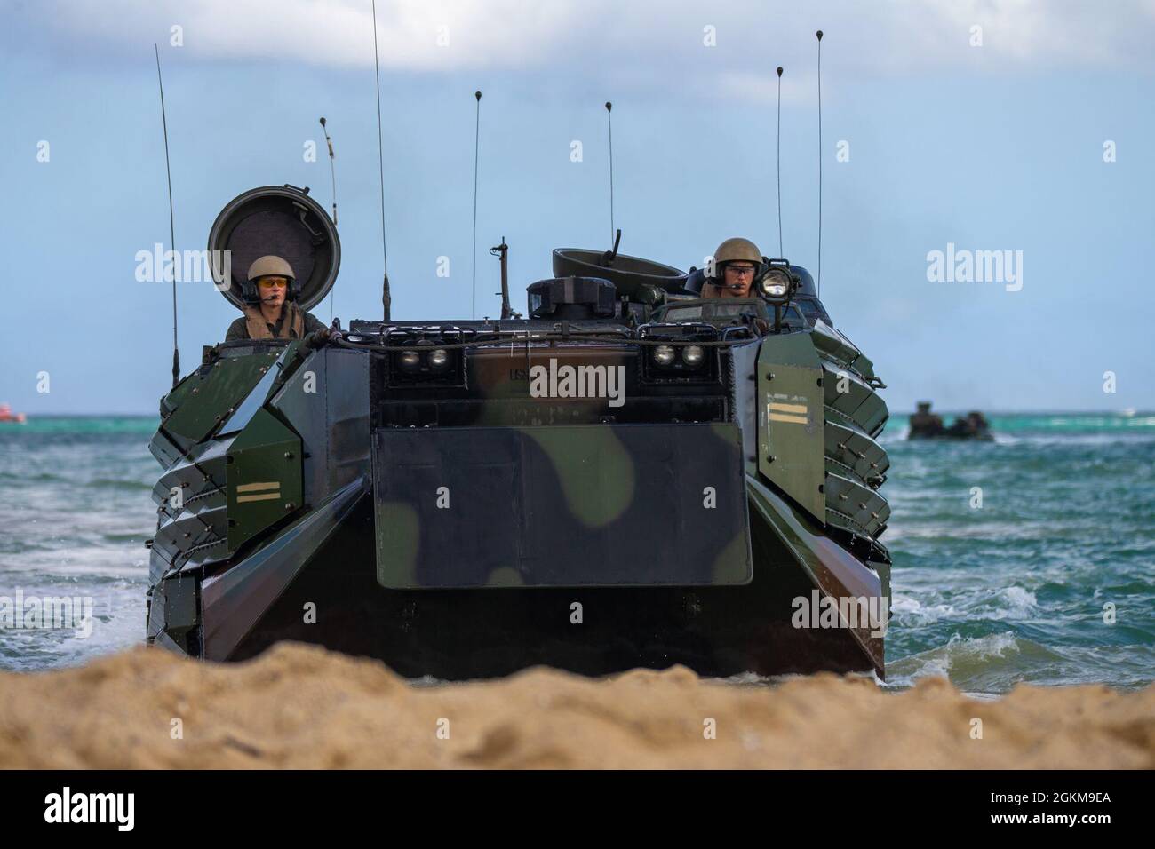 U.S. Marines with Company B, 3d Assault Amphibian Battalion currently ...