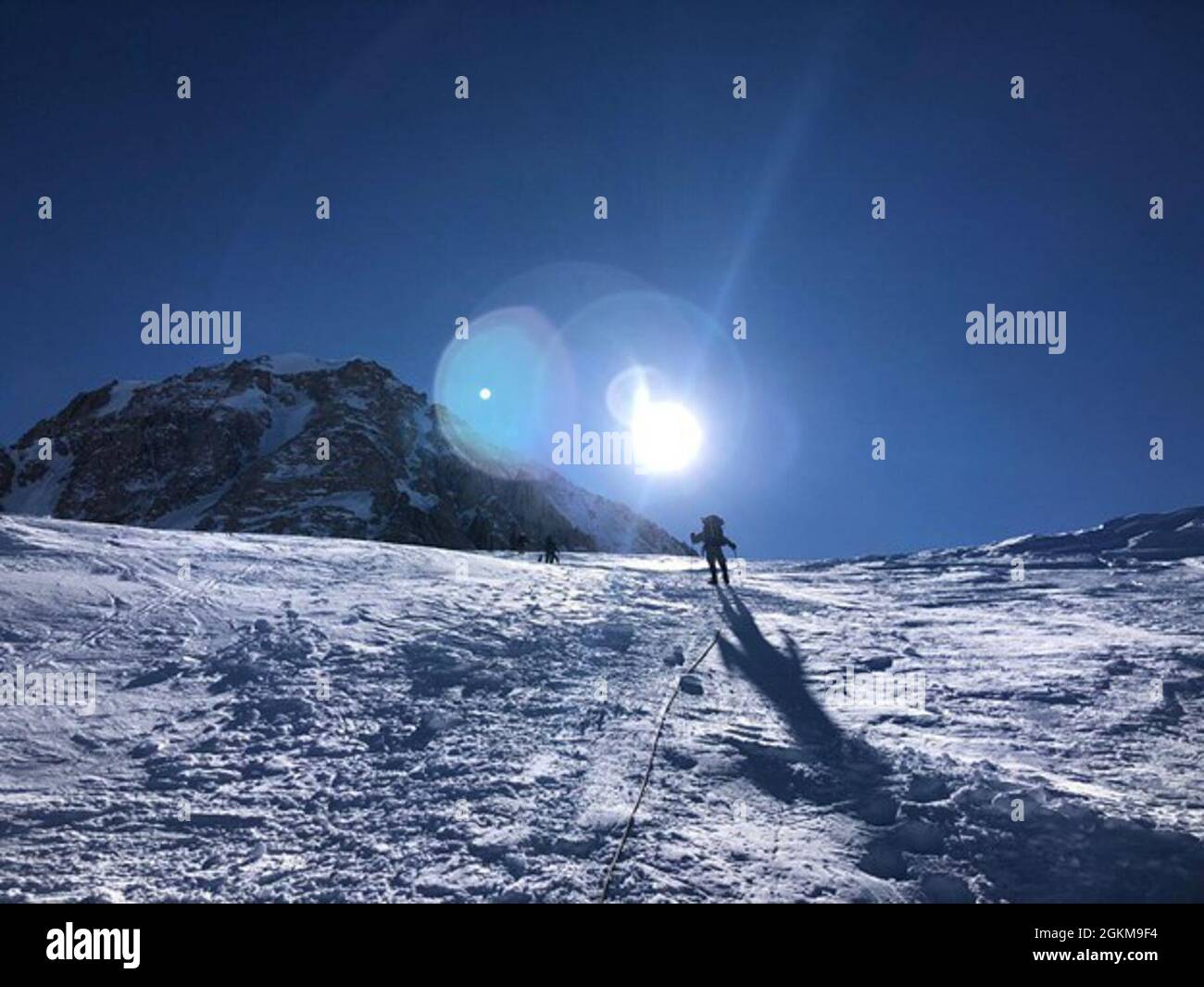 The team approaches the route known as Windy Corner May 23 on Mount ...
