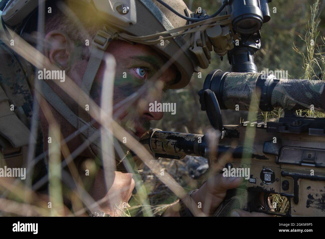 U.S. Marine Corps Lance Cpl. Mason Mower, a rifleman with Alpha Company ...