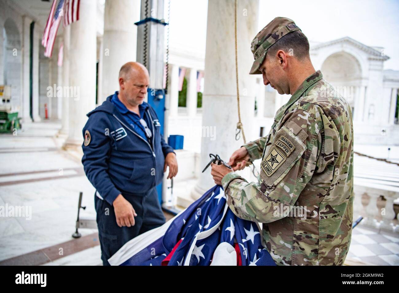 U.S. Army Col. Michael Binetti (right), chief of staff, Arlington ...