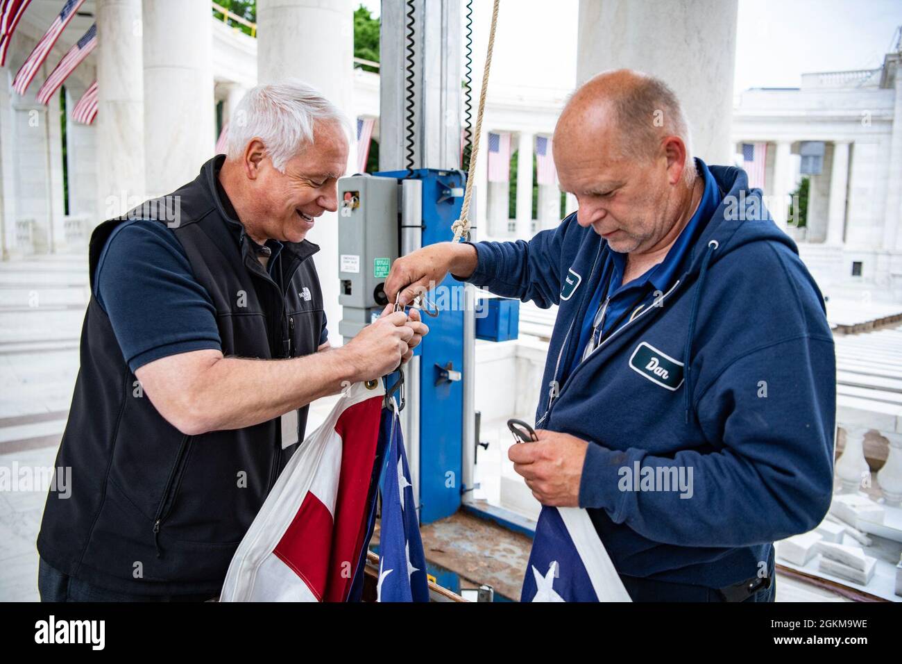 Charles "Ray" Alexander, Jr. (left), superintendent, Arlington National ...