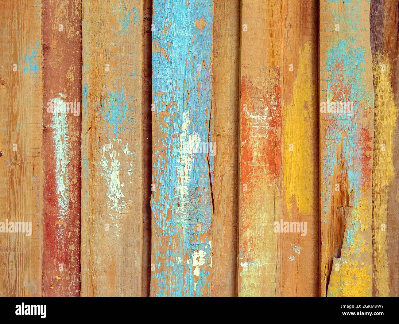 Surface of old wood painted colorful plank as background Stock Photo ...