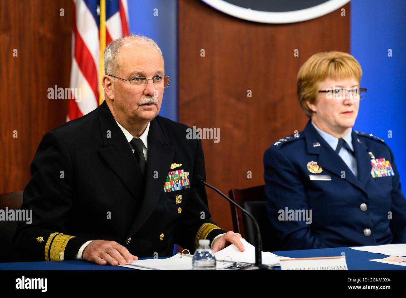 Navy Surgeon General Rear Adm. (upper half) Bruce L. Gillingham ...