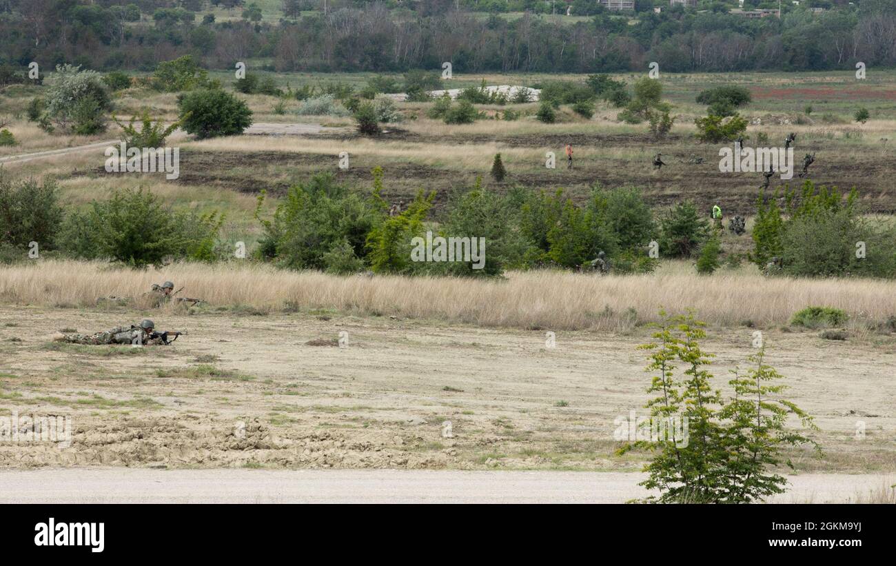 U.S. Army and Army of the Republic of North Macedonia Soldiers conduct ...