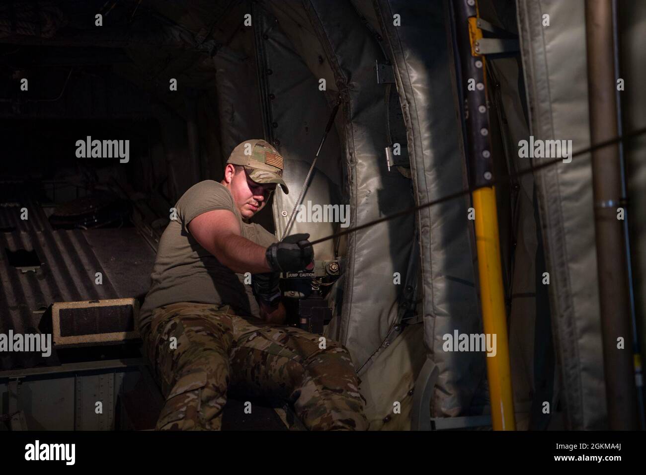U.S. Air Force Airman 1st Class Dakota Bauge, C-130J Super Hercules ...