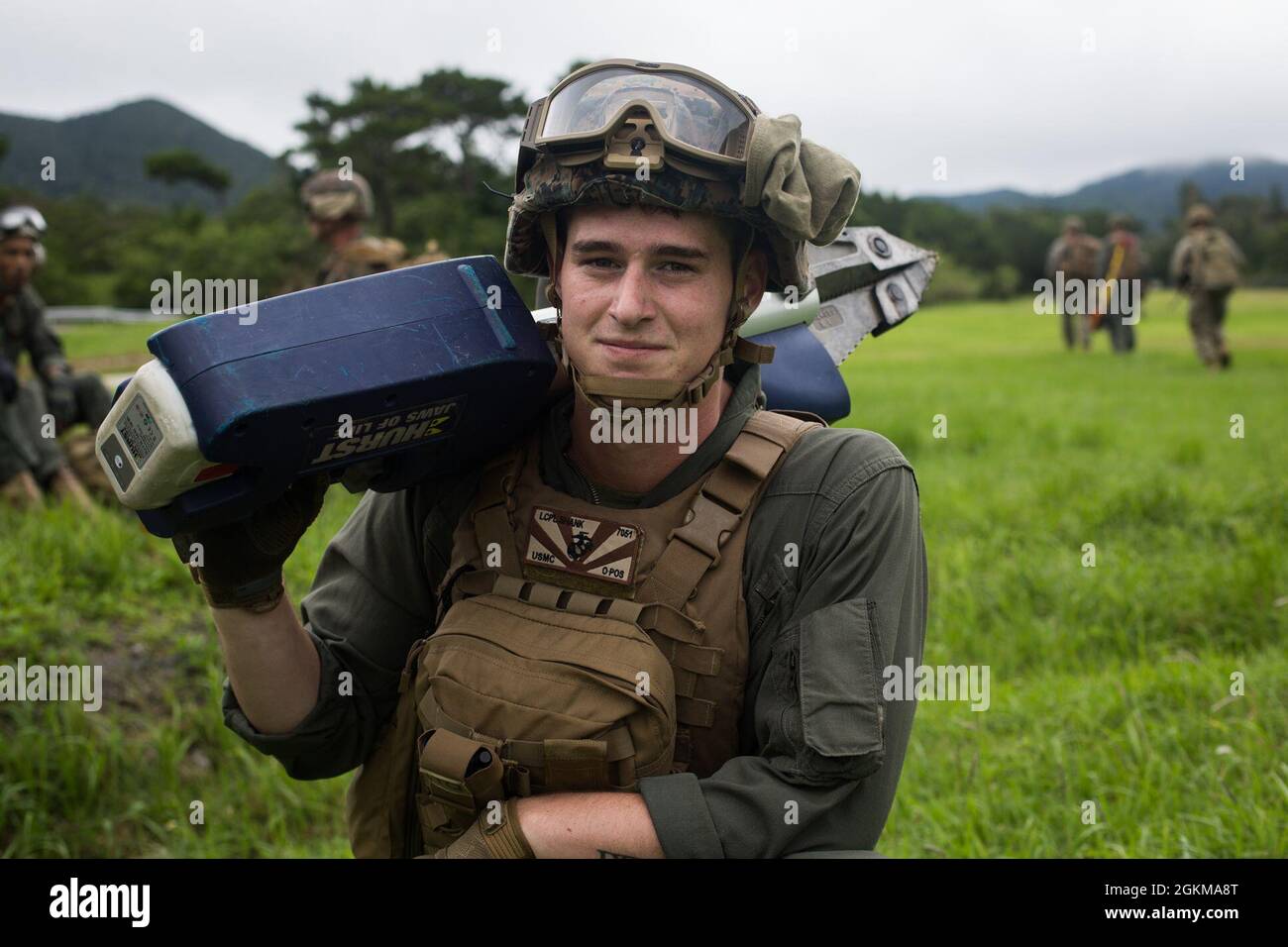U.S. Marine Corps Lance Cpl. Dominic J. Shank, a firefighting ...