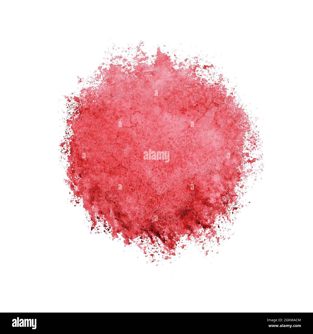 Colorful watercolor circle, red drop on a white background Stock Photo ...