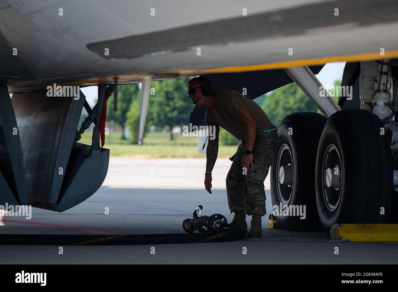 U.S. Air Force James Darwood, a fuels specialist assigned to the 92nd ...