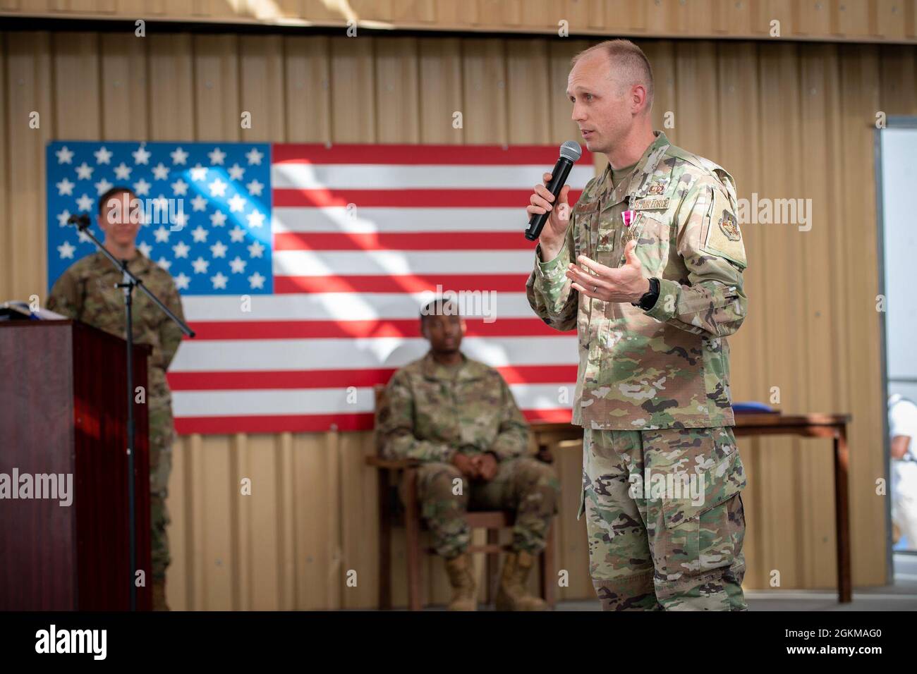 U.S. Air Force Maj. Matthew A. McWhirter, outgoing 380th Expeditionary ...