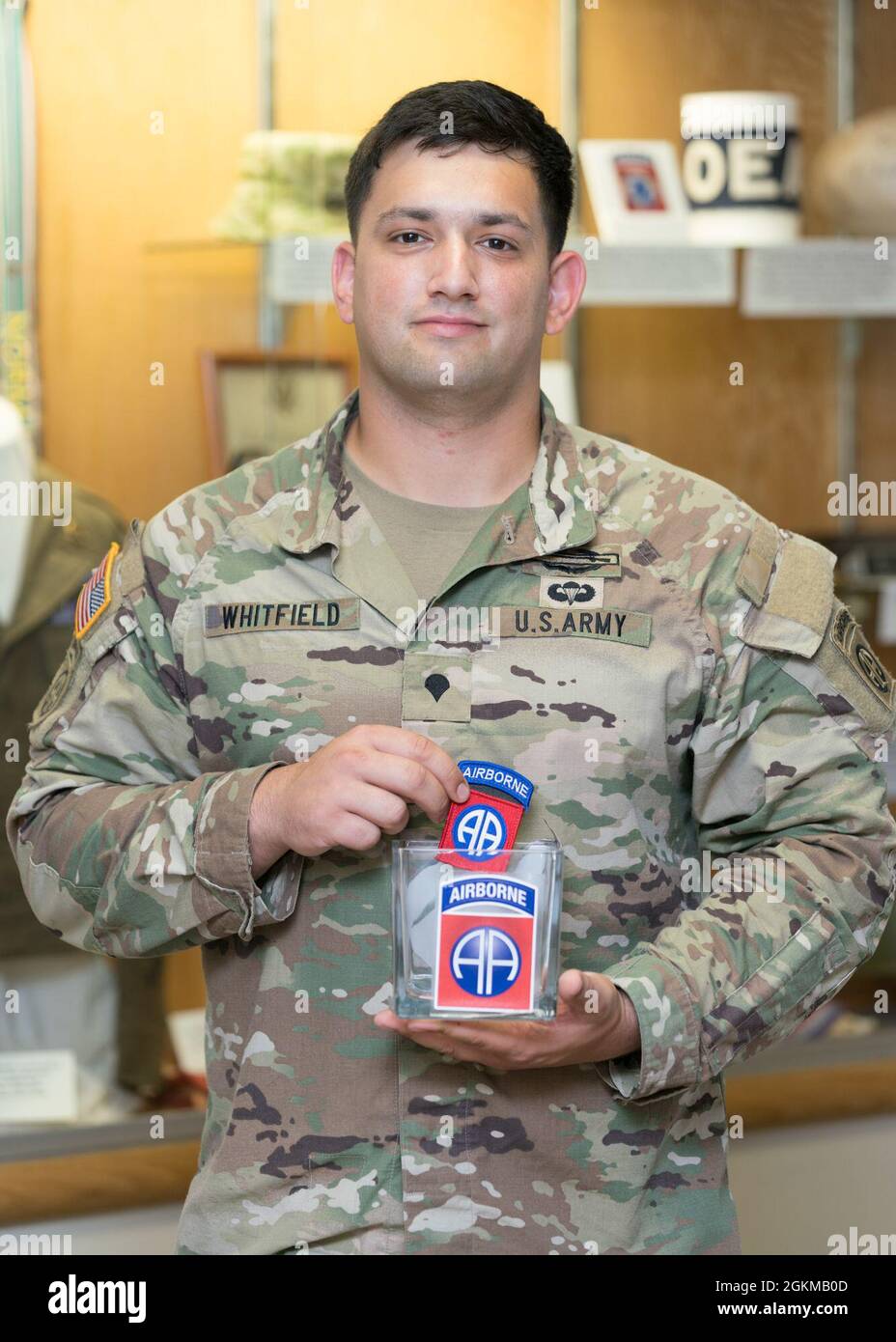Spc. Garrett Whitfield from 1-508th Parachute Infantry Regiment, 3rd ...