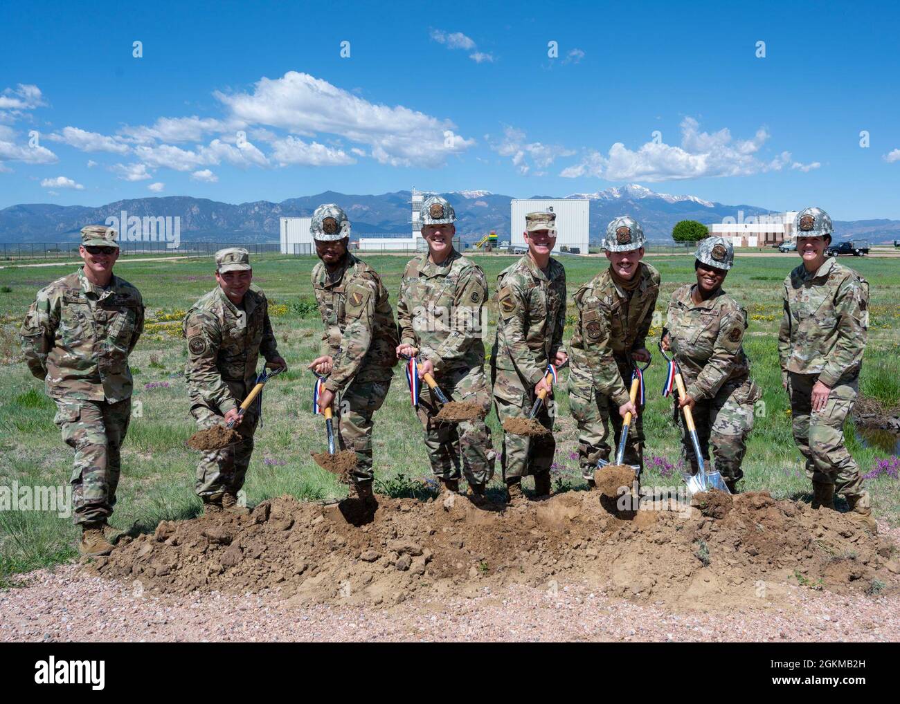 Leadership from the Colorado National Guard attend a groundbreaking ...