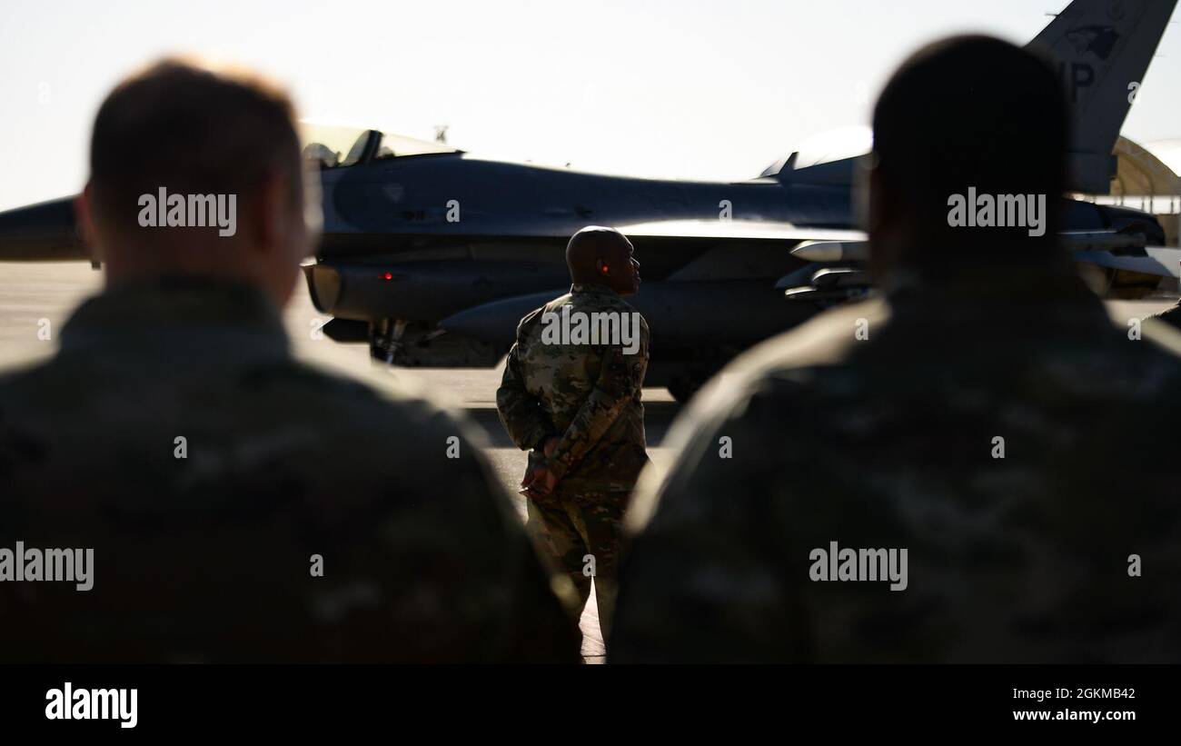 Chief Master Sgt. Ronnie Woods, 8th Fighter Wing command chief, waits ...