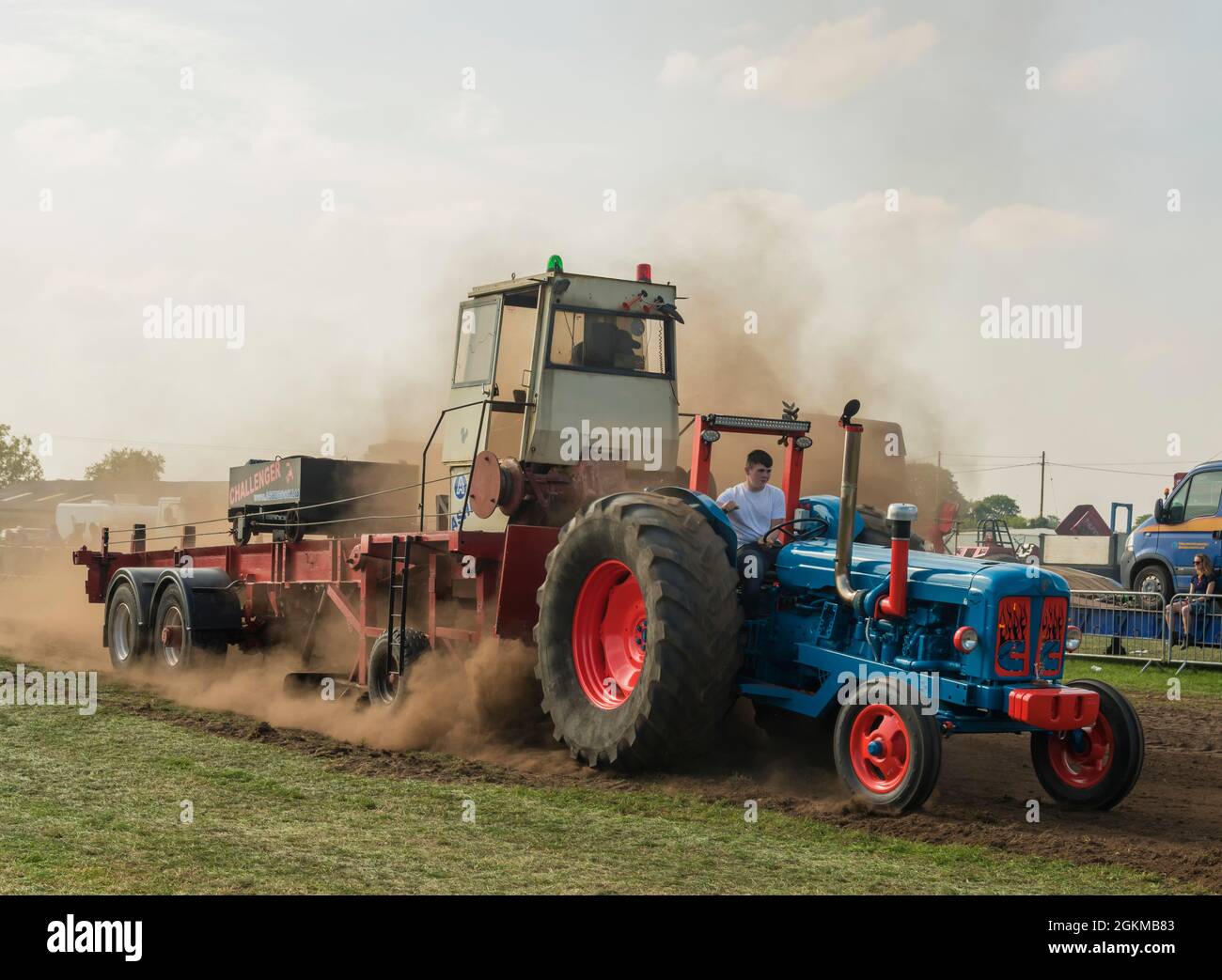 Tractor pulling contest at a steam rally in Cheshire England UK Stock ...