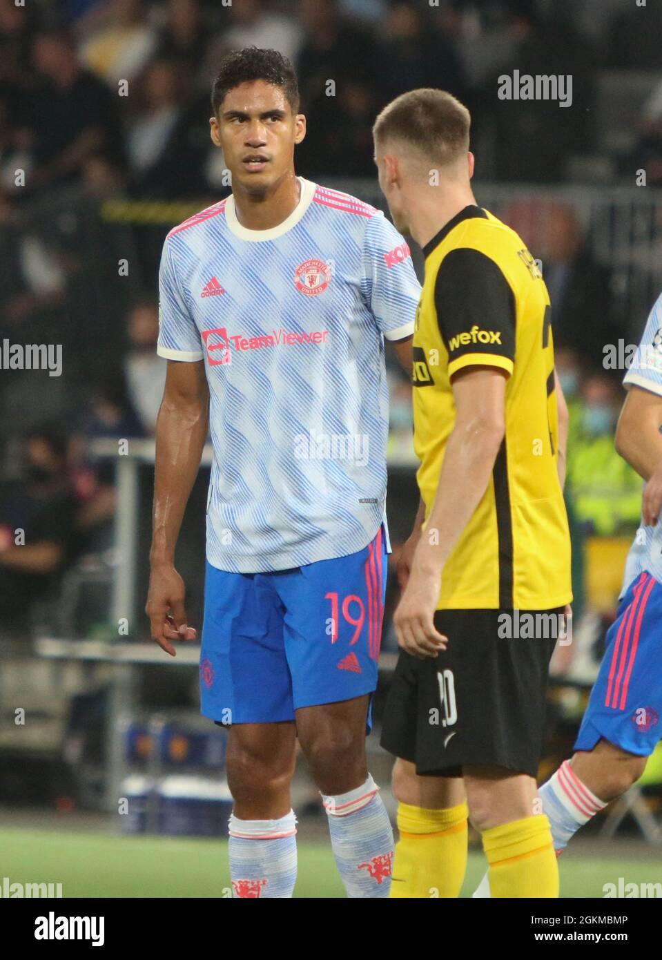 Bern, Switzerland. 14/09/2021, Raphael Varane of Manchester United ...