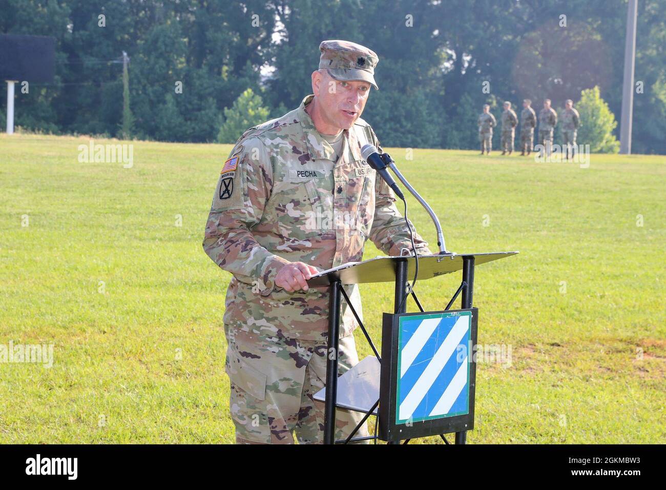 Lt. Col. Daniel Pecha, incoming commander, 1st Battalion, 28th Infantry ...