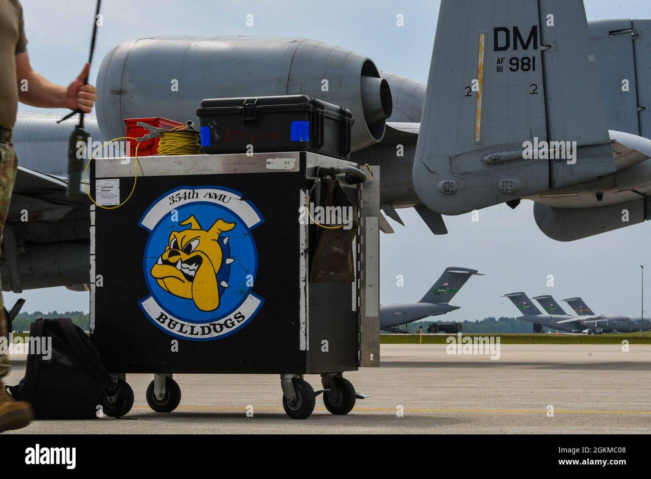 A tool box sits near a U.S. Air Force A-10 Thunderbolt II at Alpena ...