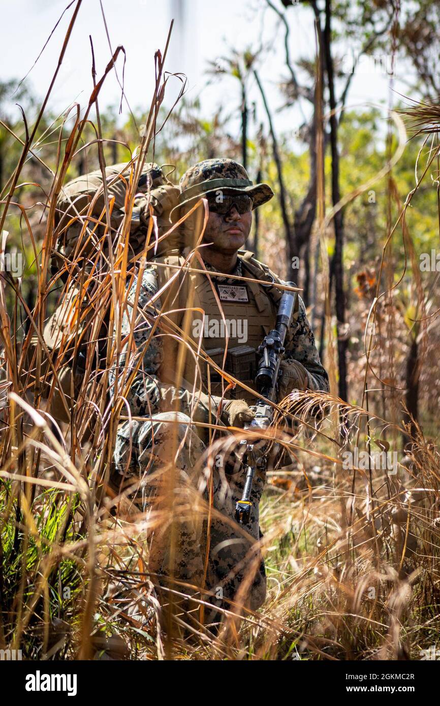 U.S. Marine Corps Lance Cpl. Anthony Hernandez, a combat engineer with ...