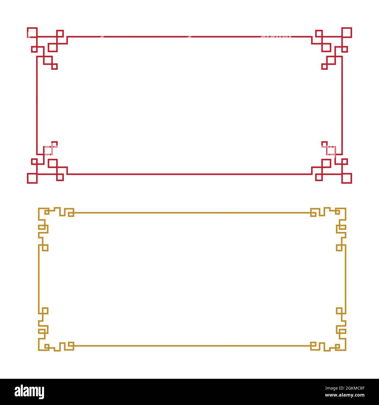 Chinese border Vector illustration design template Stock Photo - Alamy