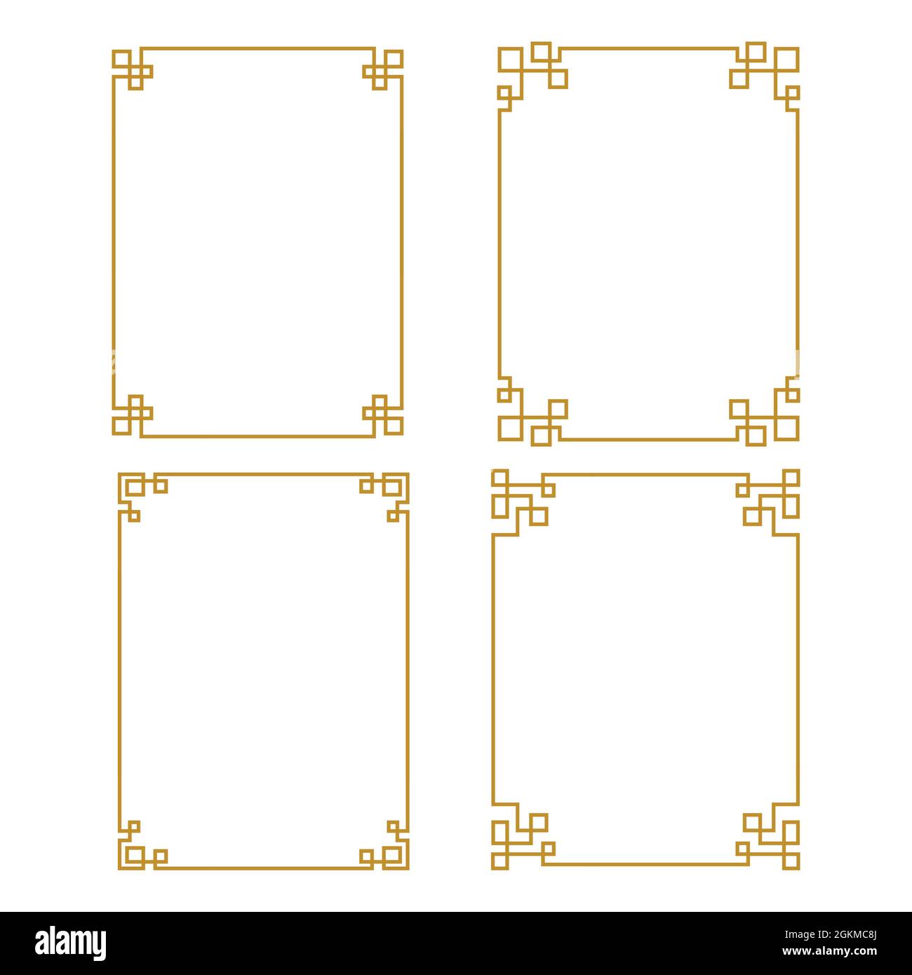 Chinese border Vector illustration design template Stock Photo - Alamy
