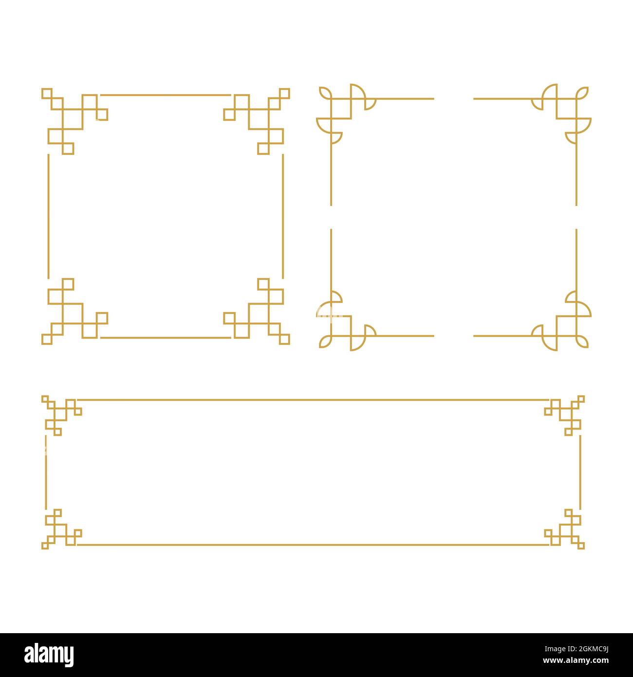 Chinese border Vector illustration design template Stock Photo - Alamy