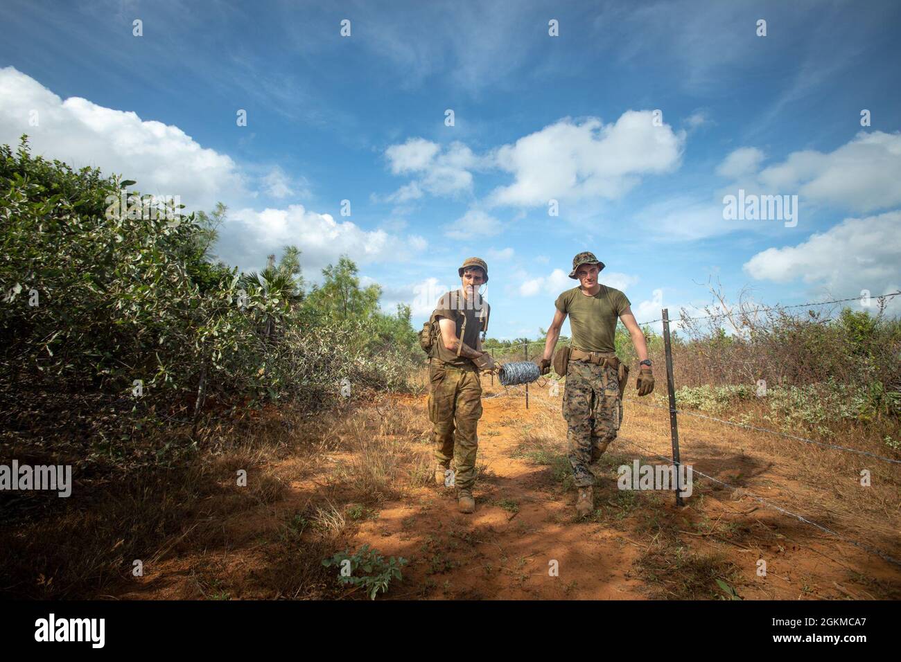 Australian Army Engineer Tyson Buckley and U.S. Marine Corps Lance Cpl ...