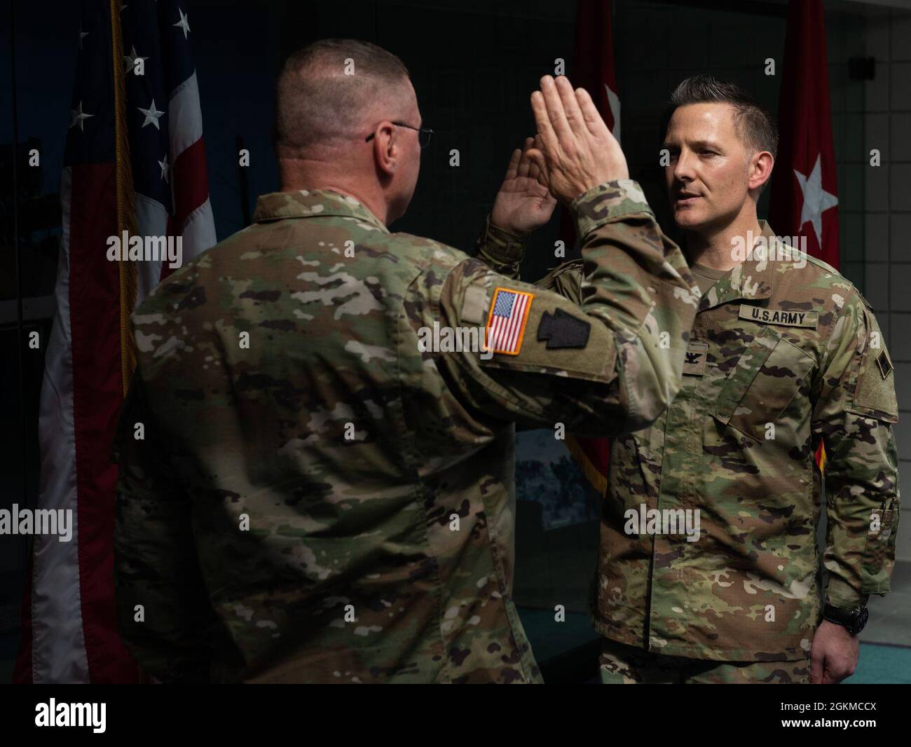 Col. Roger Zeigler (right), the Vermont National Guard's deputy chief ...