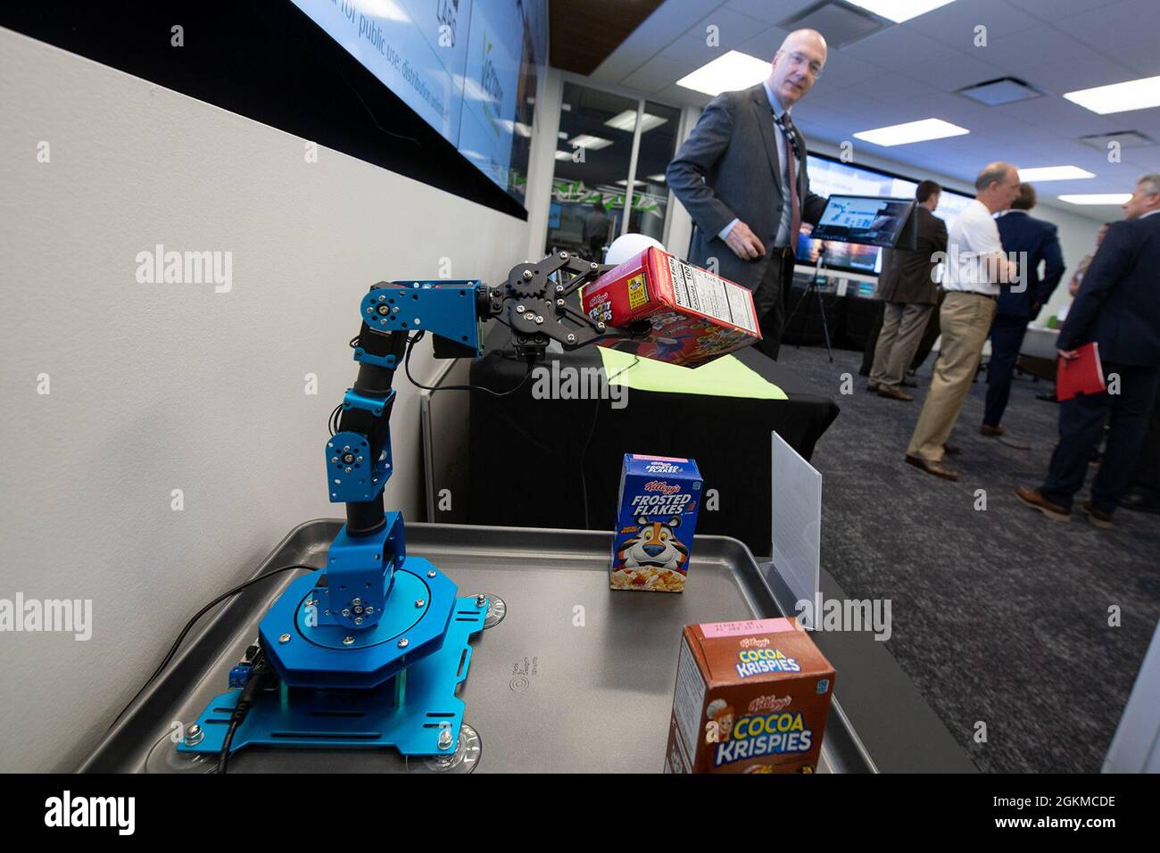 American-made 5G technology controls a robot in real time during a ...