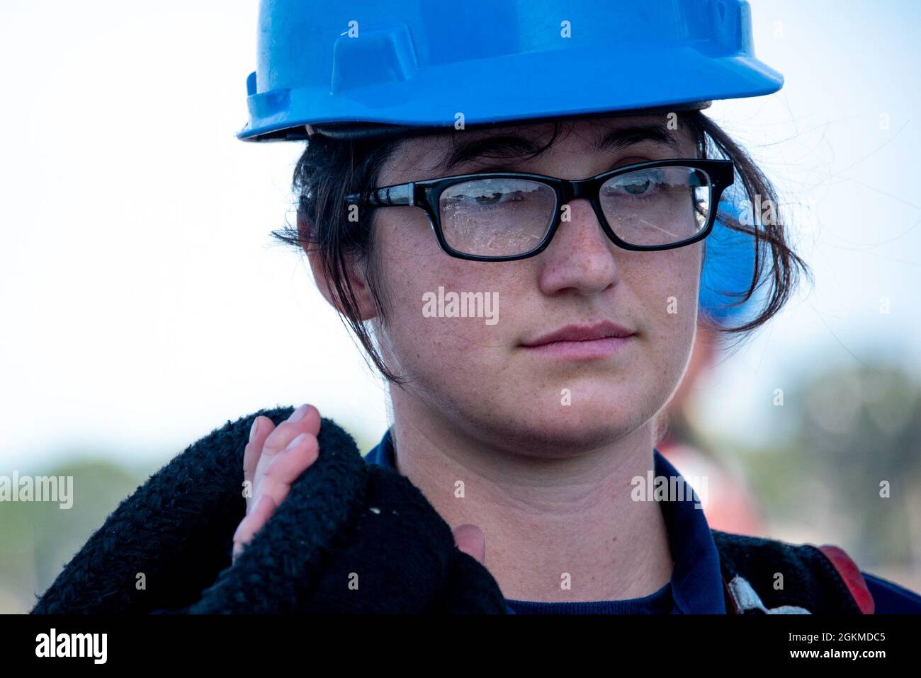 Seaman Alexa Criste handles lines and prepares to get underway on the ...