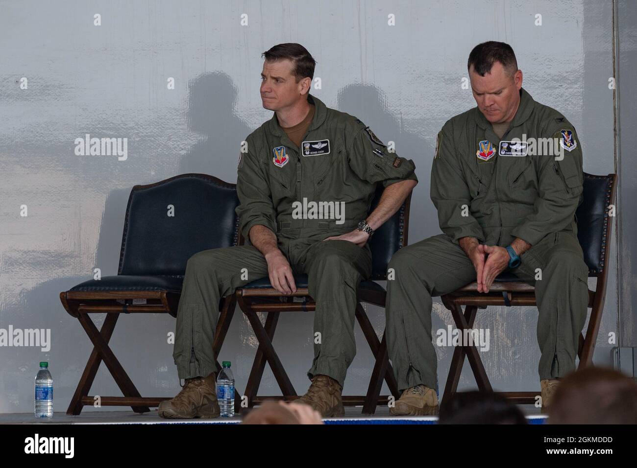 U.S. Air Force Col. Russell Cook, left, 347th Rescue Group commander ...