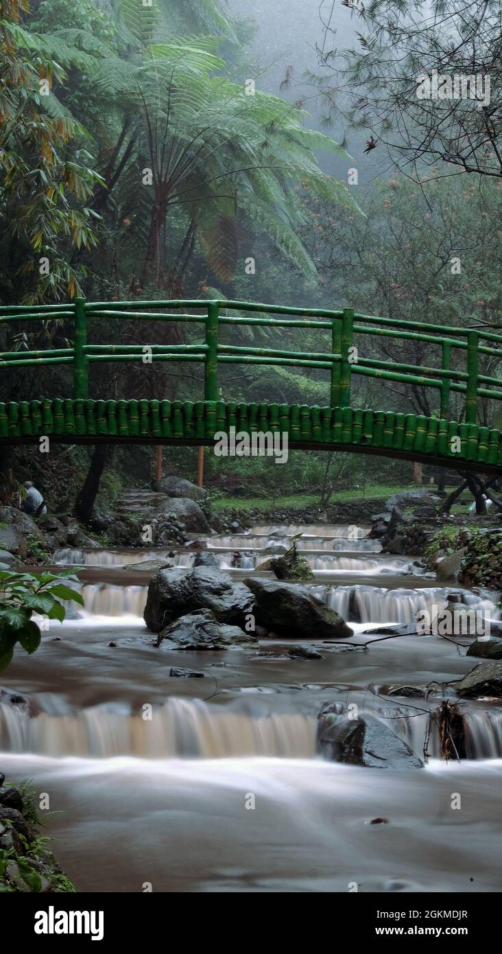 River beneath the bridge at Ciater, West Java Stock Photo - Alamy