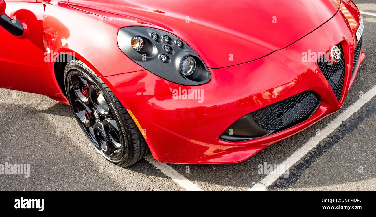 Front end of Alpha Romeo Spyder sports car Stock Photo - Alamy