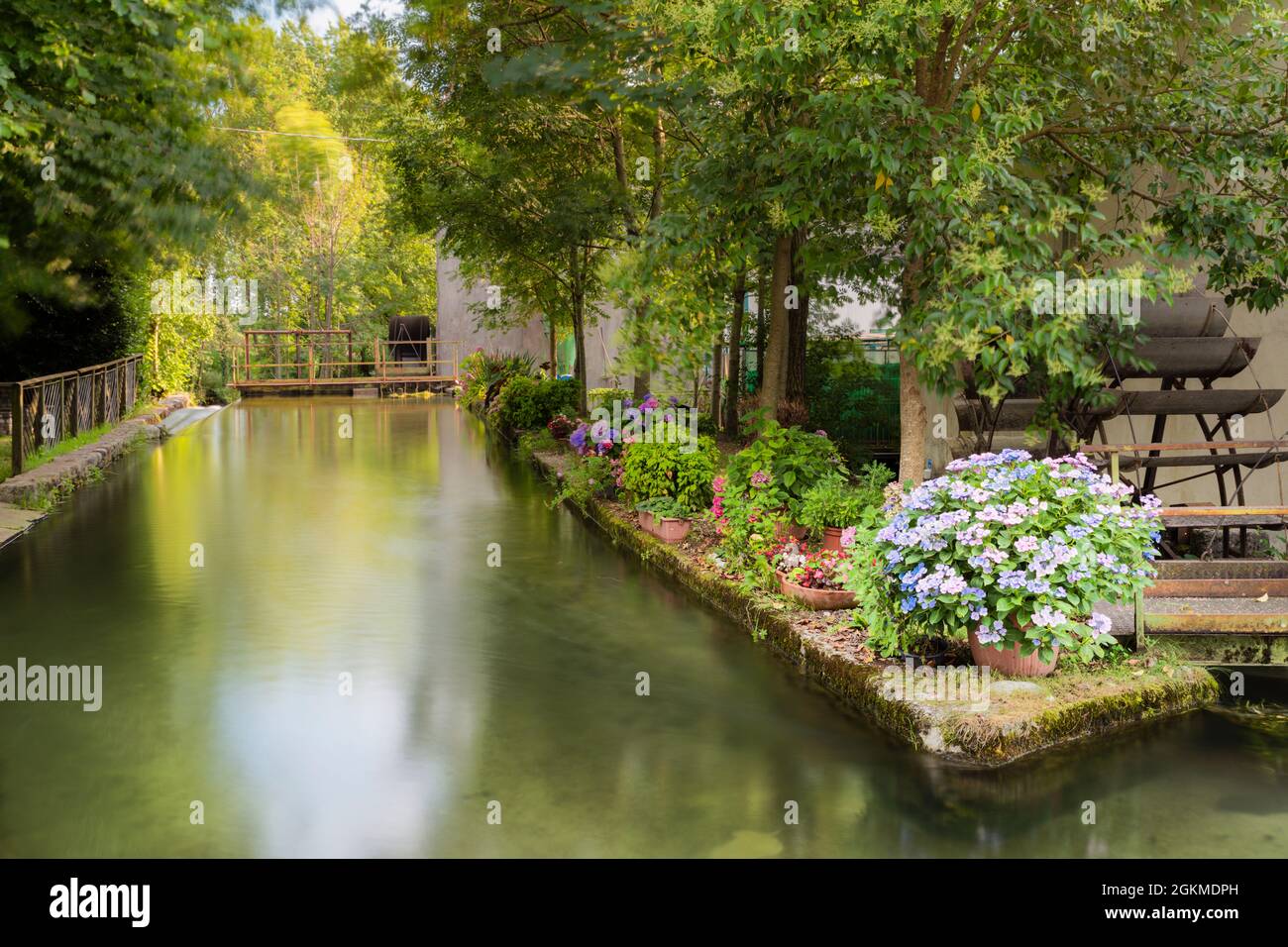Water games in the village of the ancient mills Stock Photo - Alamy