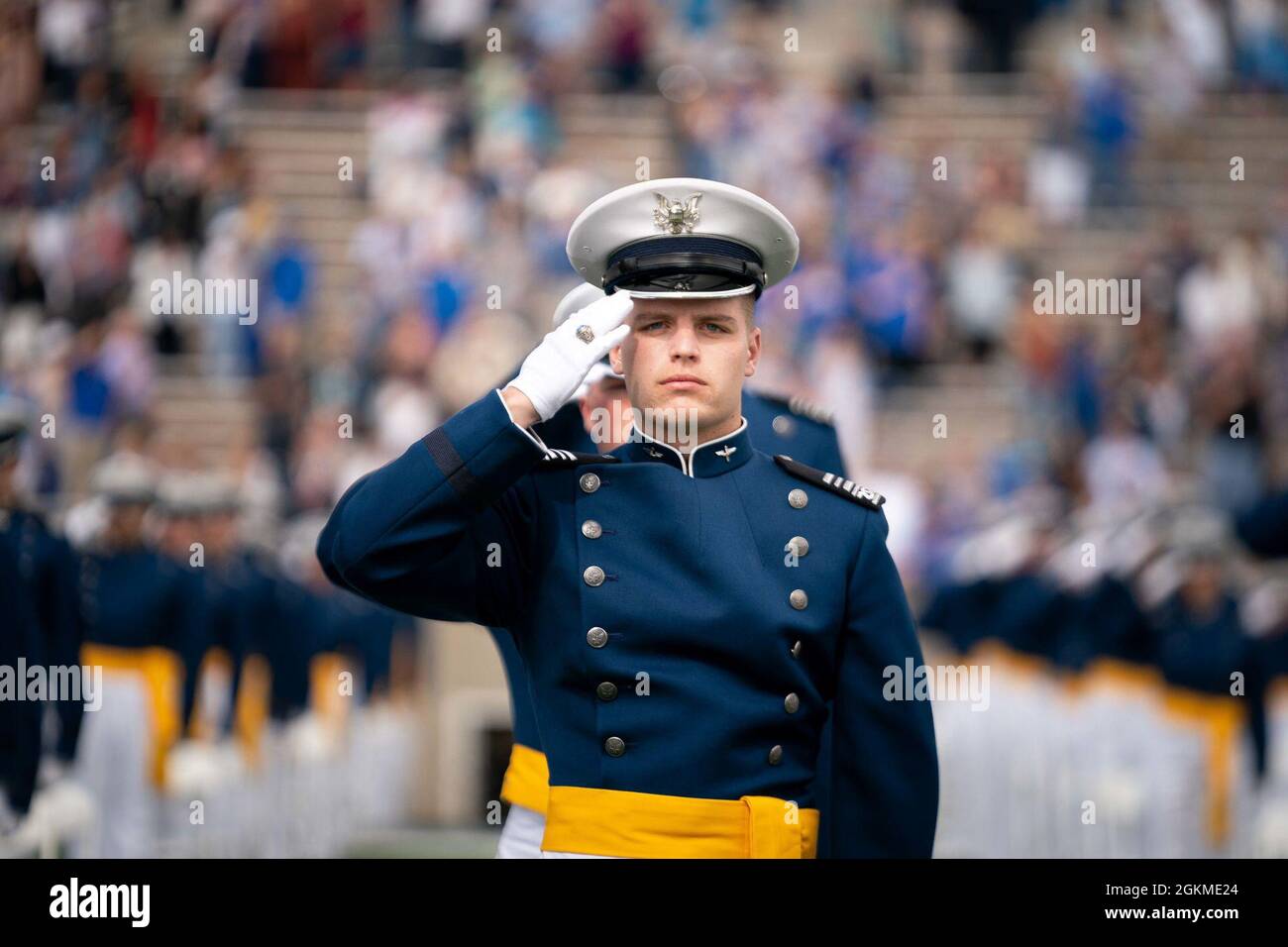 U.S. Air Force Academy cadets graduate during a ceremony at the U.S ...
