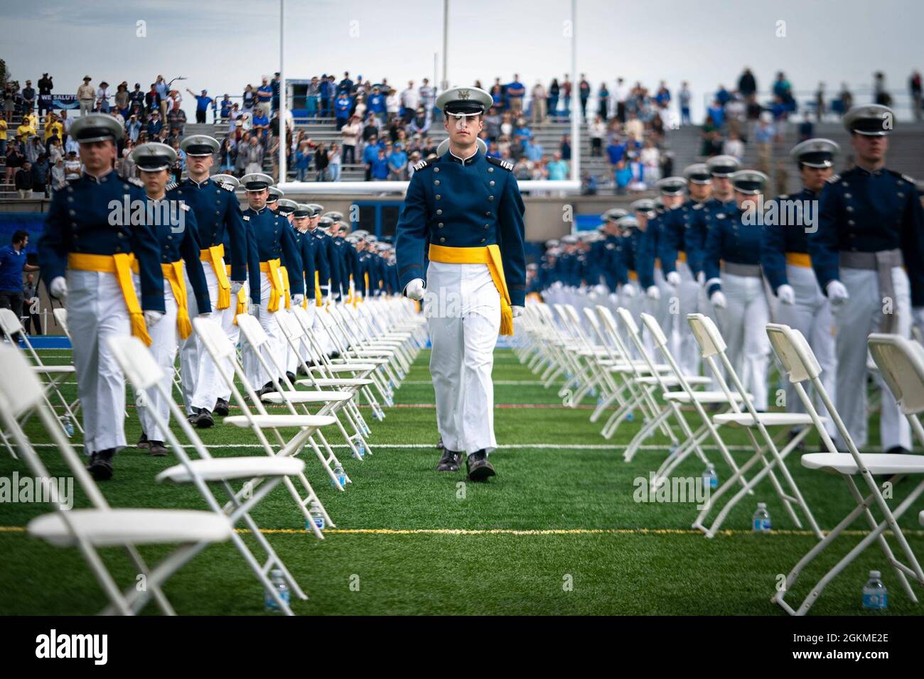 U.S. Air Force Academy cadets graduate during a ceremony at the U.S ...