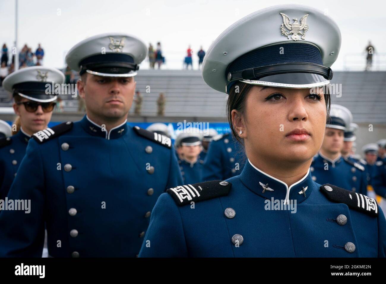 U.S. Air Force Academy cadets graduate during a ceremony at the U.S ...