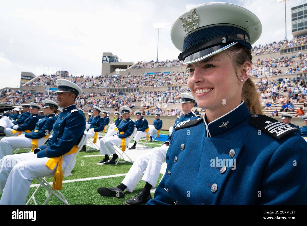 U.S. Air Force Academy cadets graduate during a ceremony at the U.S ...